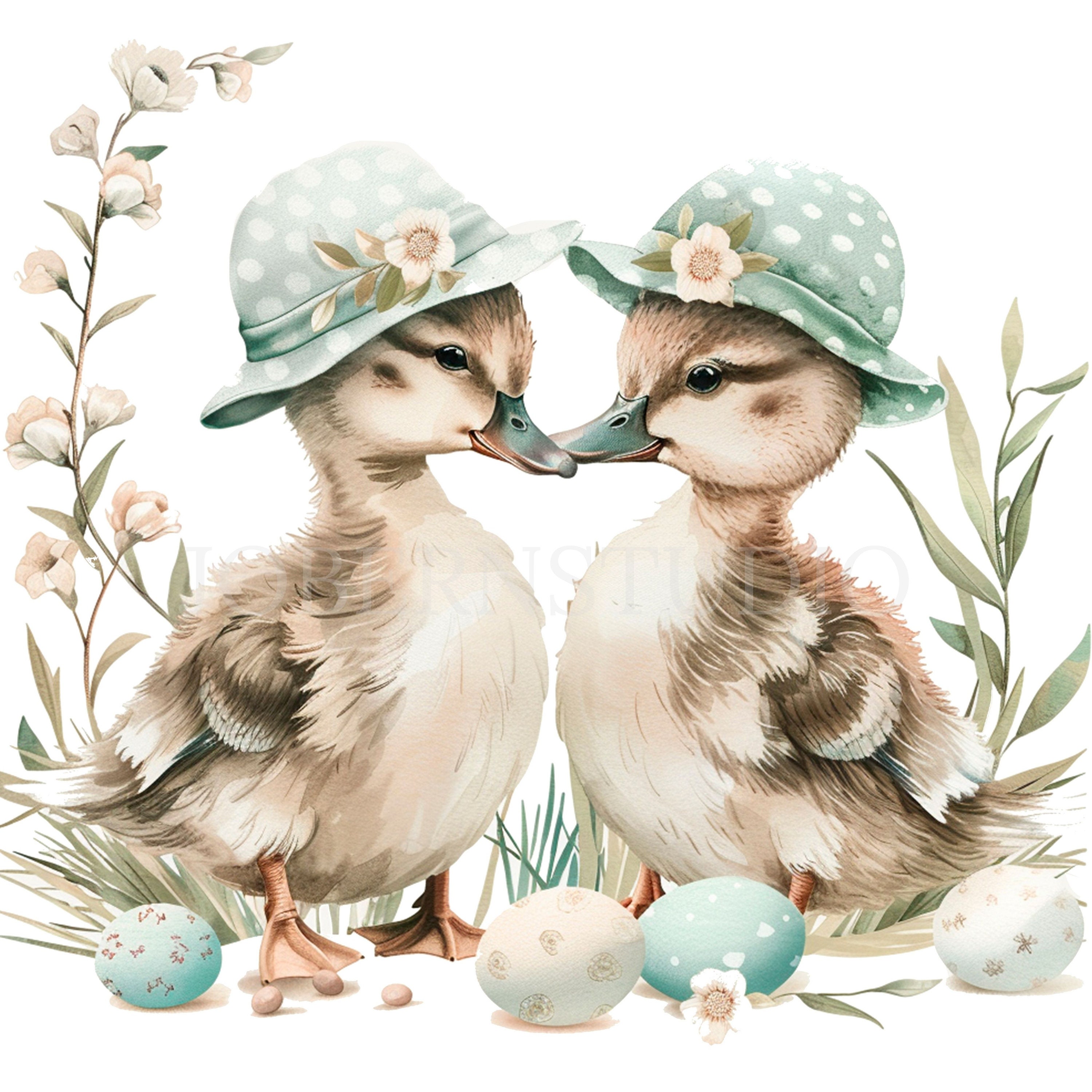 Easter Ducks Clipart PNG Bundle 14 High Quality,pastel Easter ...