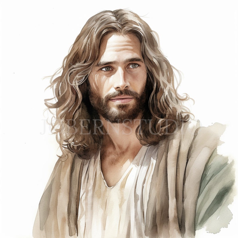 Jesus Christ Clipart Bundle 10 High Quality PNG, Watercolor Jesus ...