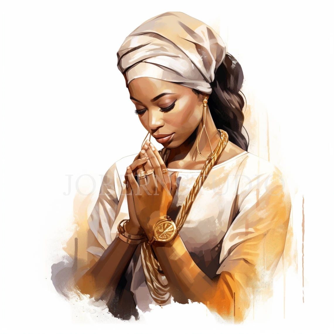 Black Woman Praying Clipart Png,bundle 15 High Quality Jpg,digital Download,card Making,digital ...