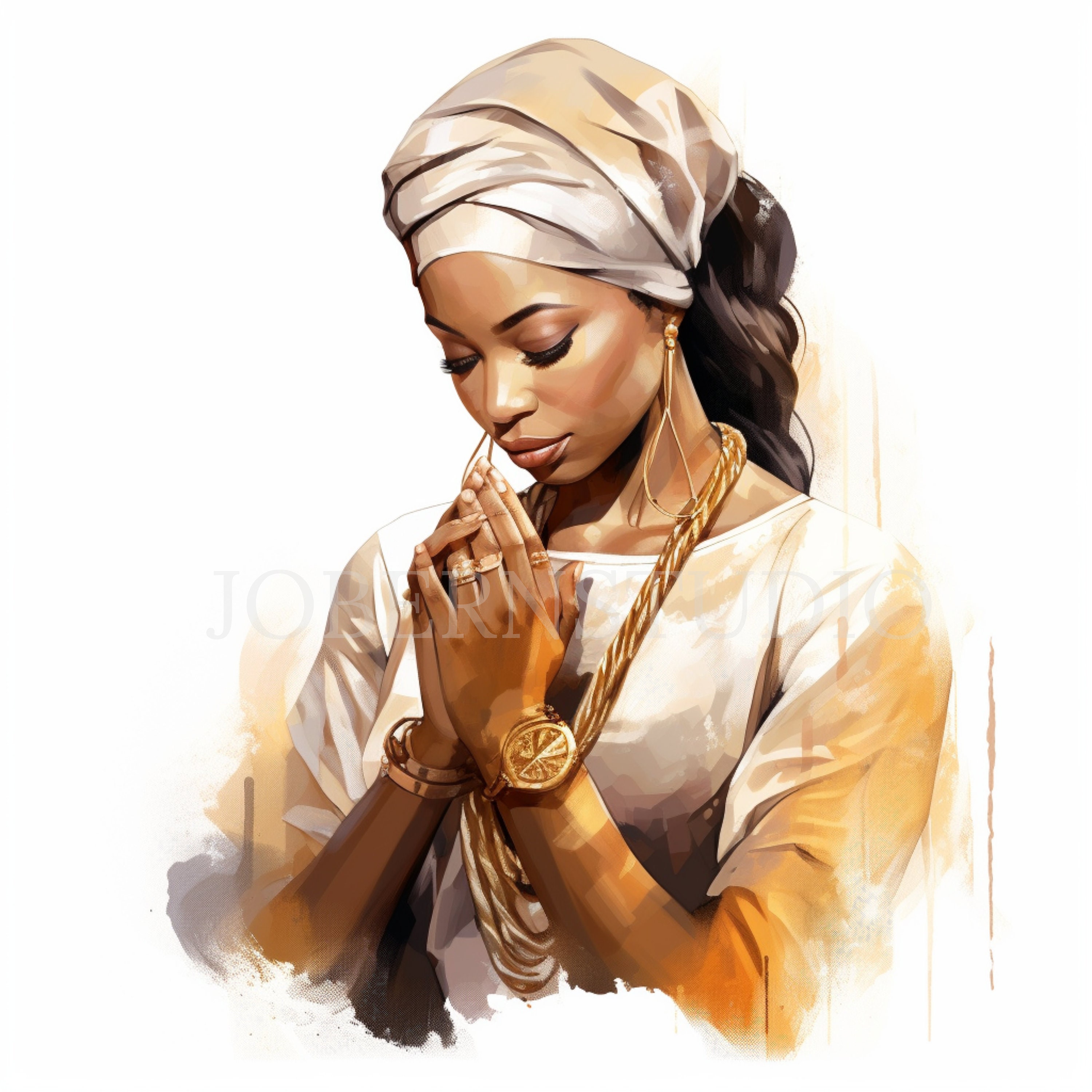 Black Woman Praying Clipart Png,bundle 15 High Quality Jpg,digital ...