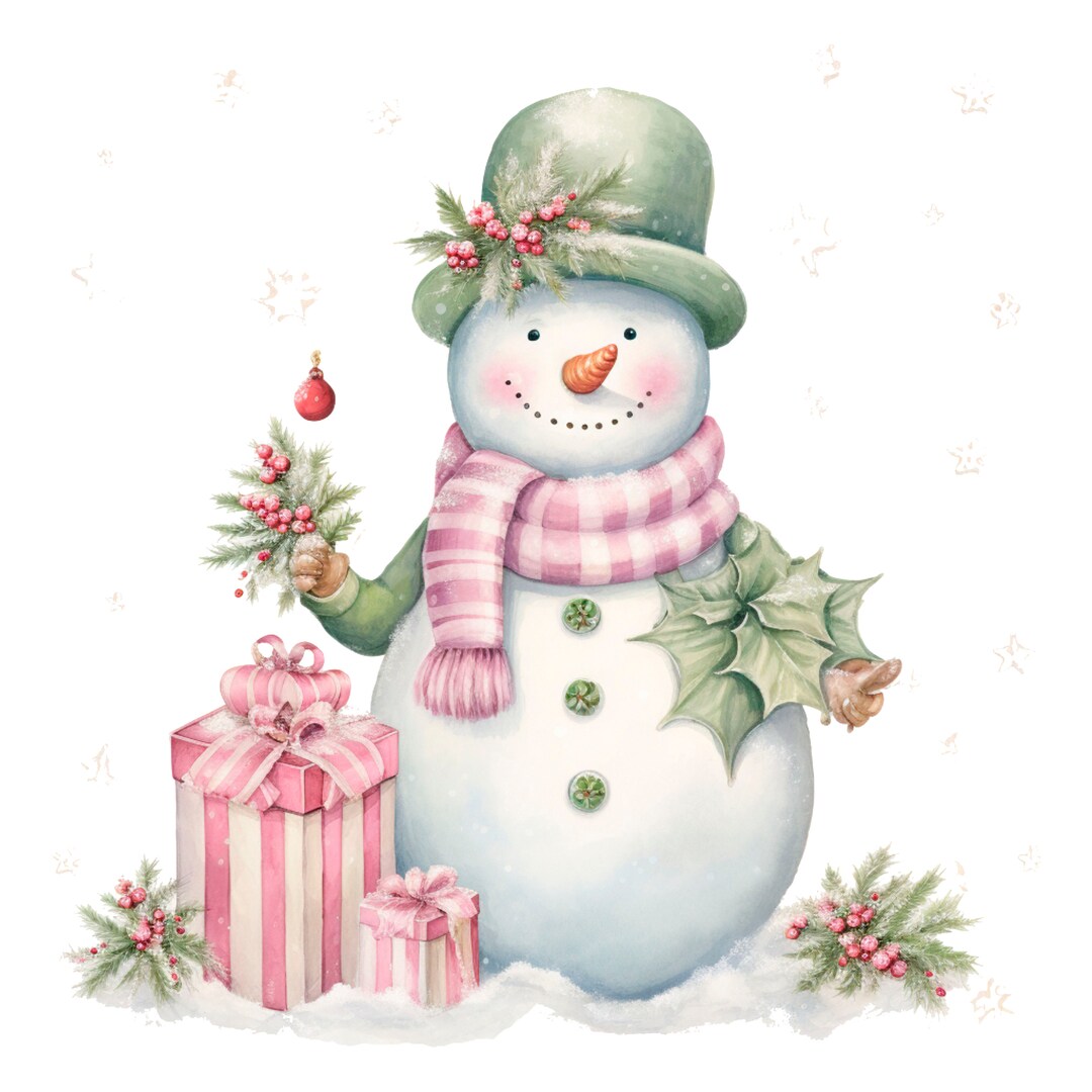 Christmas Snowman Clipart Png,bundle 15 High Quality Jpg,digital ...