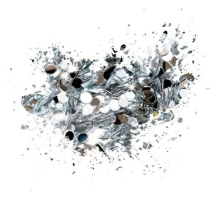 Silver Glitter Color Splash Clipart Png,bundle 15 High Quality Jpg ...