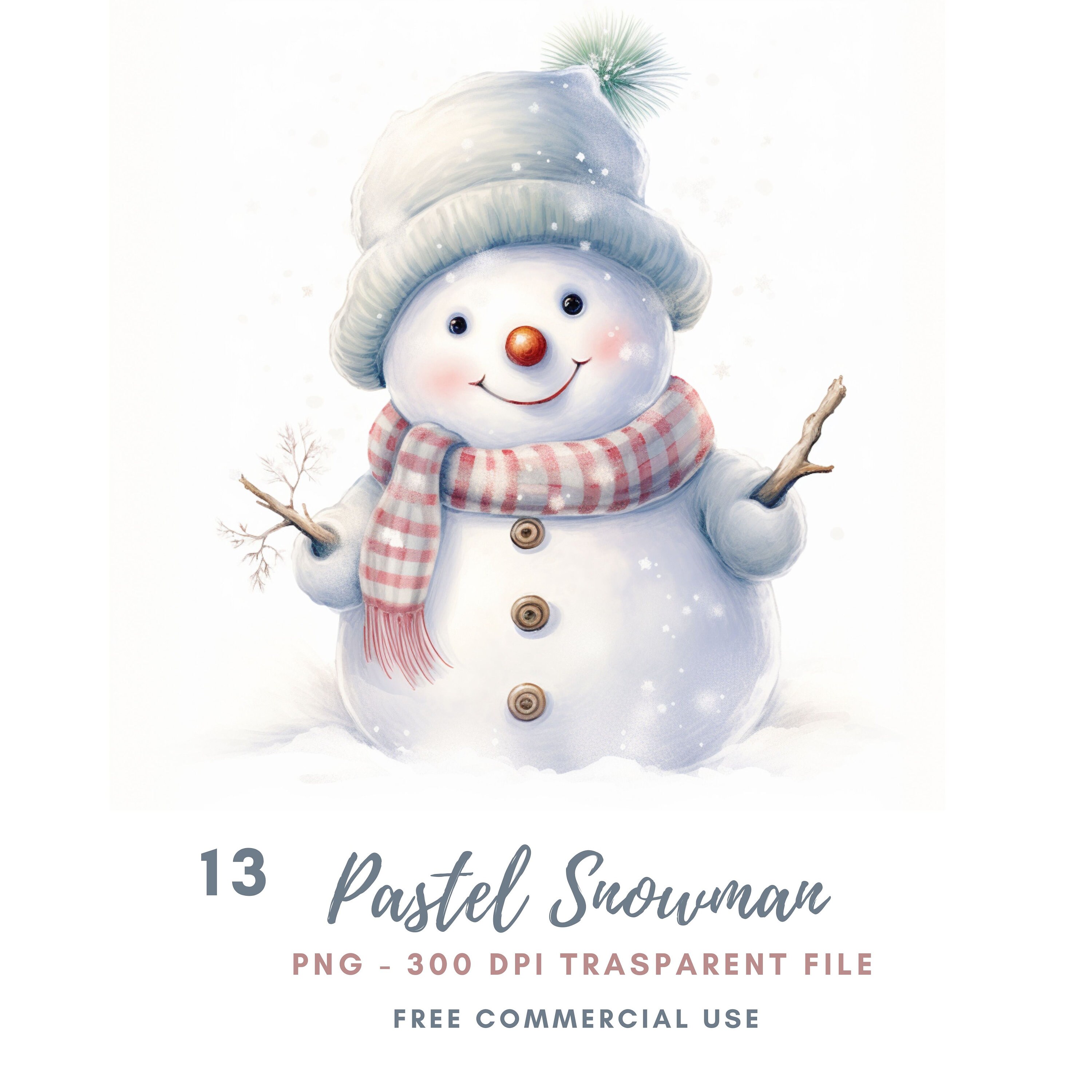 Watercolor Christmas Snowman Clipart Png,bundle 11 High Quality ,cutep ...