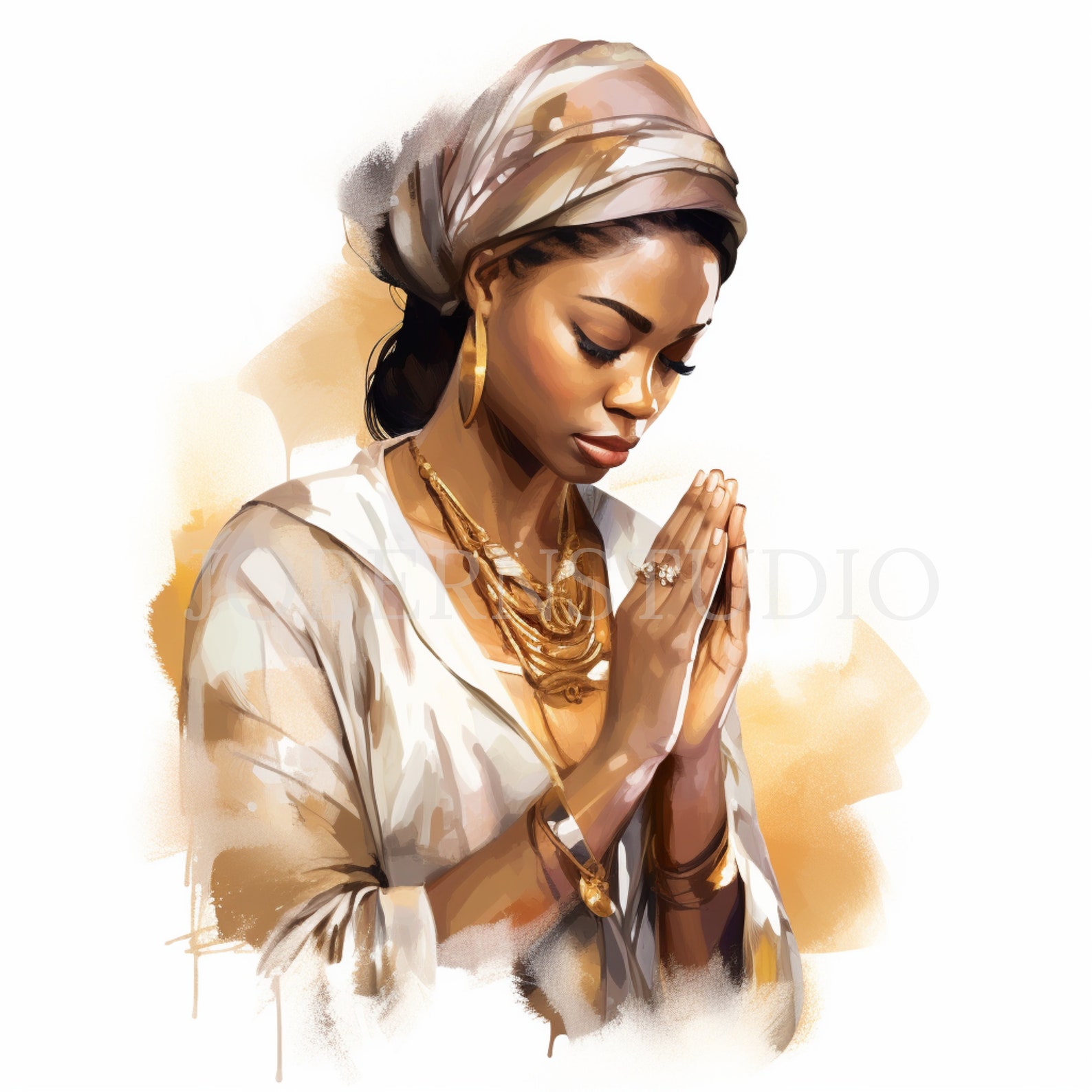 Black Woman Praying Clipart Png,bundle 15 High Quality Jpg,digital Download,card Making,digital ...