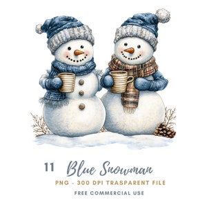 Watercolor Christmas Snowman Clipart Png,bundle 11 High Quality ...