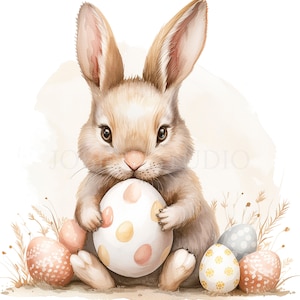 Easter Bunny Clipart PNG Bundle 13 High Quality, Pastel Easter ...