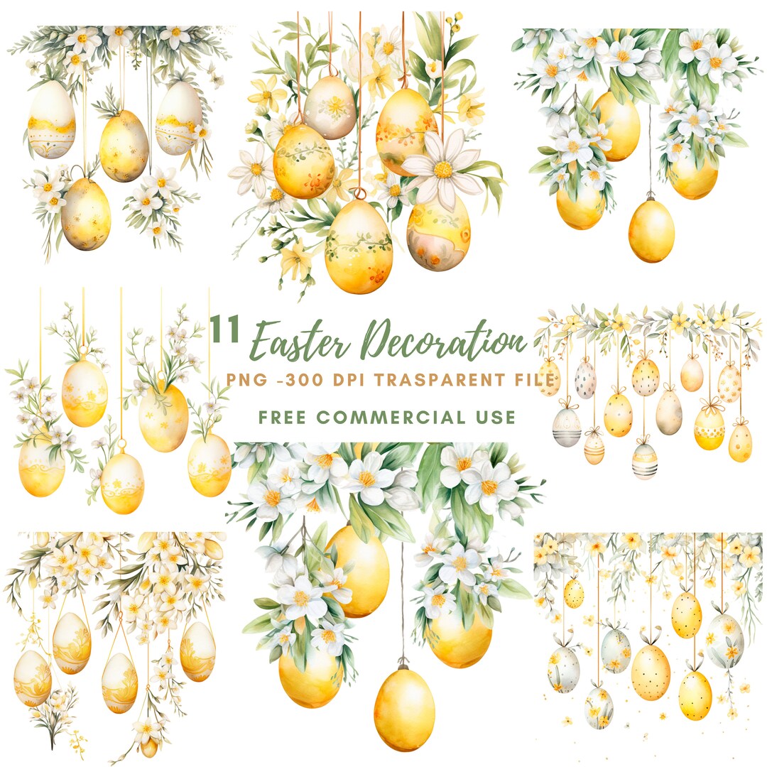 Easter Border Egg Clipart PNG Bundle 11 High Quality,easter Decoration ...