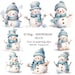 Christmas Snowman Clipart Png,bundle 15 High Quality Jpg,digital ...