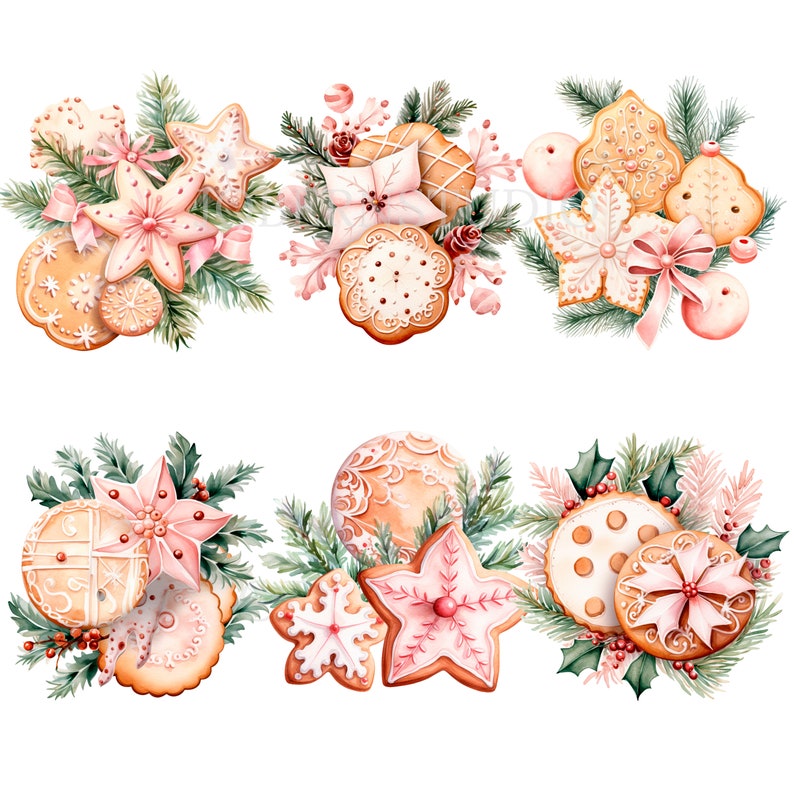 Christmas Cookies Clipart Bundle 15 High Quality - Etsy