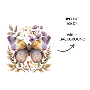 Autumn Butterflies Clipart, Bundle 12 High Quality Png,watercolor ...