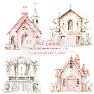 Pink Church Clipart Png,bundle 17 High Quality,watercolor Pink Pray ...