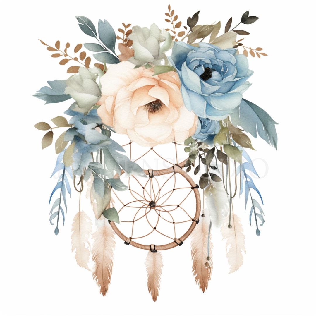 Boho Flower Clipart Bundle 10 High Quality Png,watercolor Floral ...