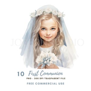 First Communion Clipart Png,bundle 10 High Quality, Blue Girl Praying ...