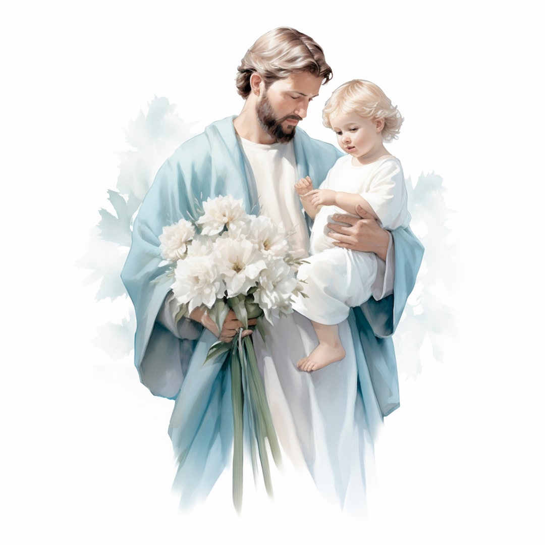 Saint Joseph Clipart Bundle 15 High Quality PNG, Saint Joseph With ...