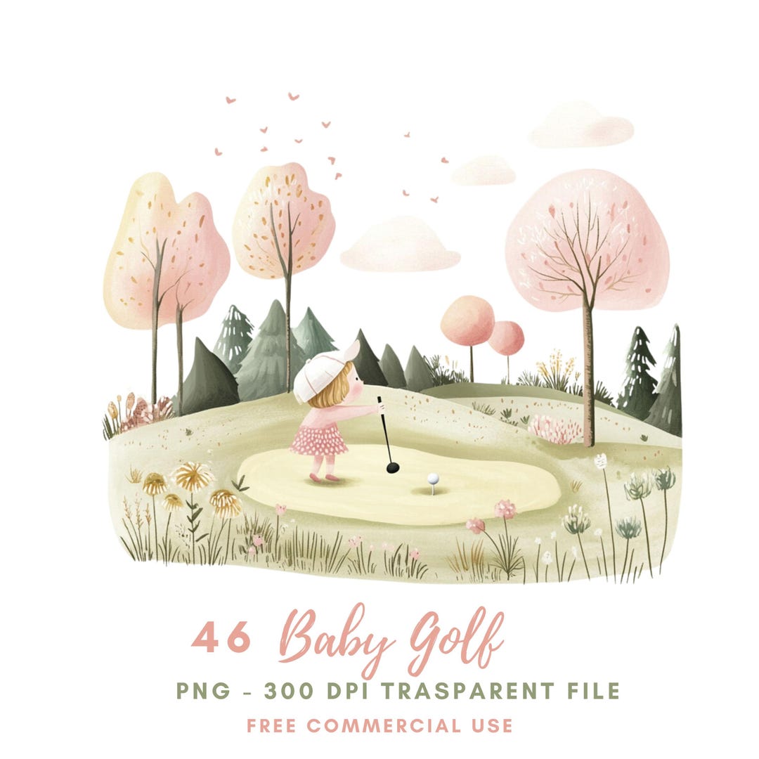 Baby Golf Clipart Png,bundle 46 High Quality, Watercolor Baby Sport ...