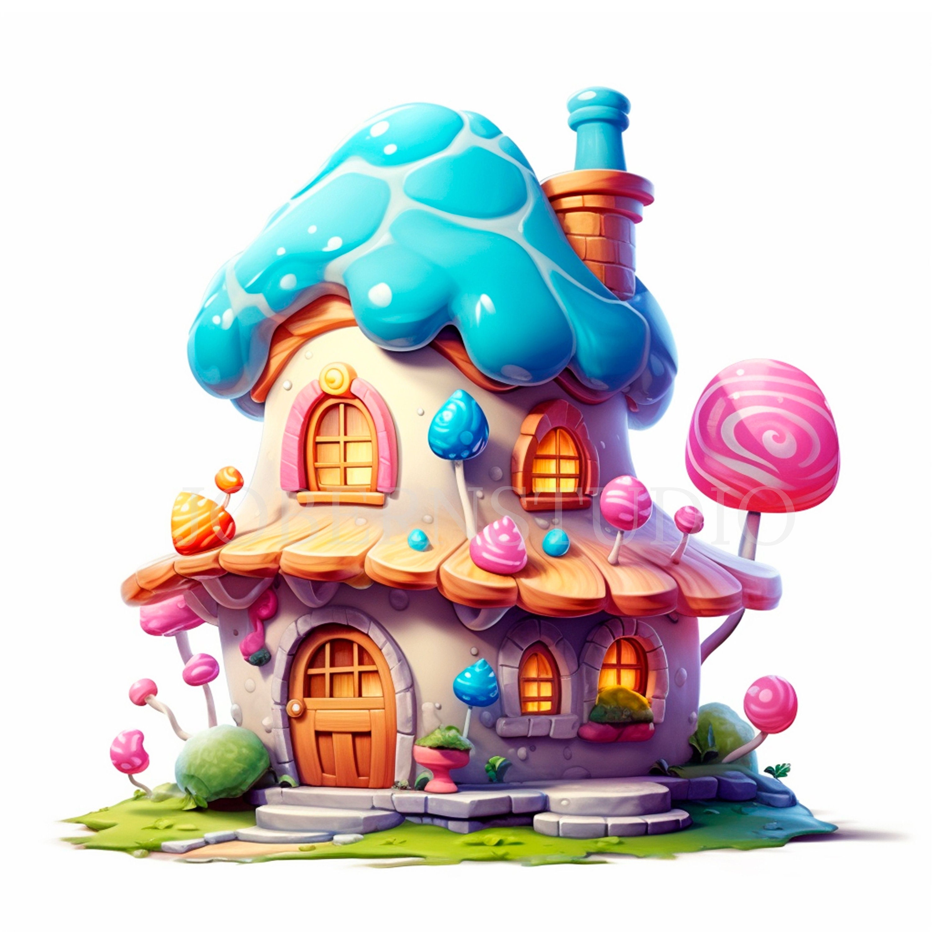 Candy House Clipart Png,bundle 10 High Quality,fairy Home,digital ...