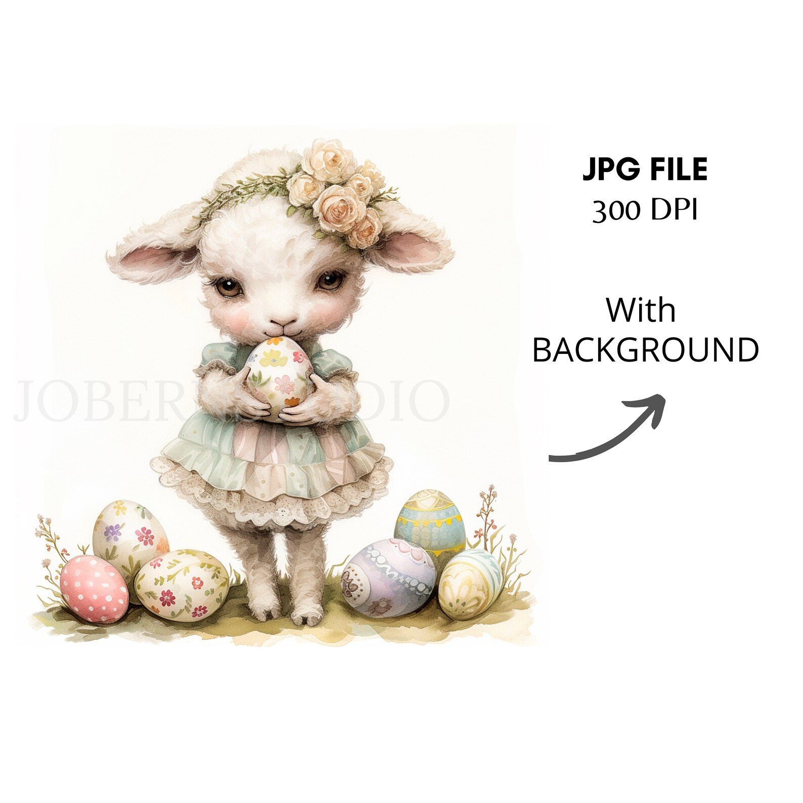 Easter Sheep Clipart PNG Bundle 14 High Quality,pastel Easter ...