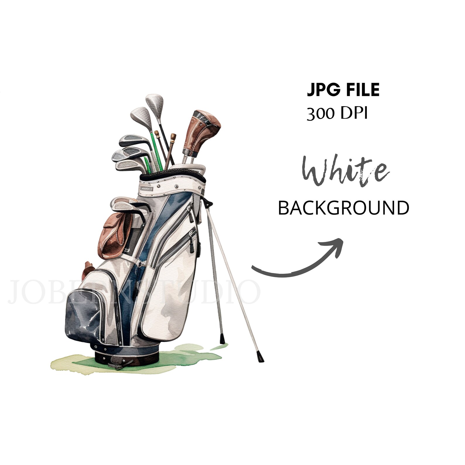 Golf Clipart Png,bundle 30 High Quality, Watercolor Sport Golf Digital ...