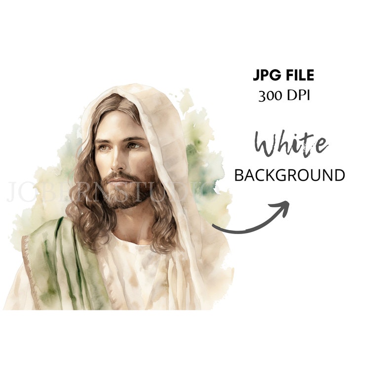 Jesus Christ Clipart Bundle 15 High Quality PNG, Watercolor Jesus ...
