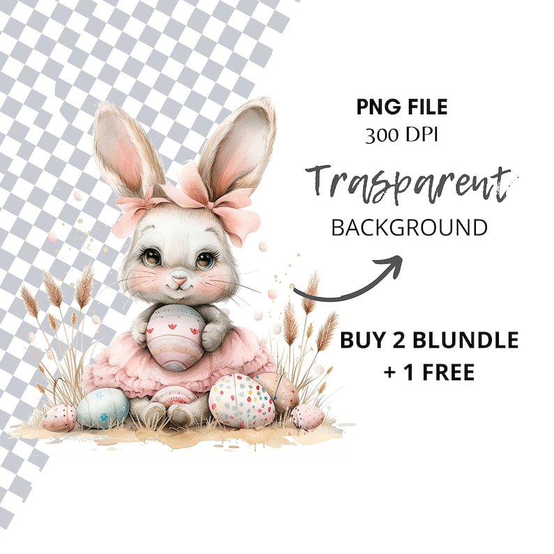 Easter Bunny Clipart PNG Bundle 13 High Quality, Pastel Easter ...