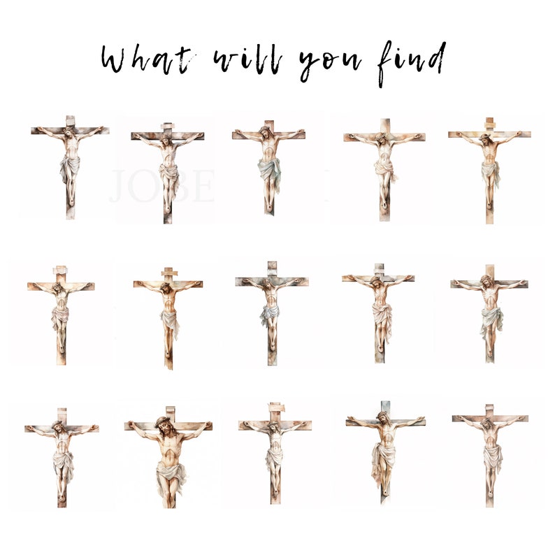 Crucifix Cross Clipart Bundle 15 High Quality Png,cross Crucifix Jesus ...
