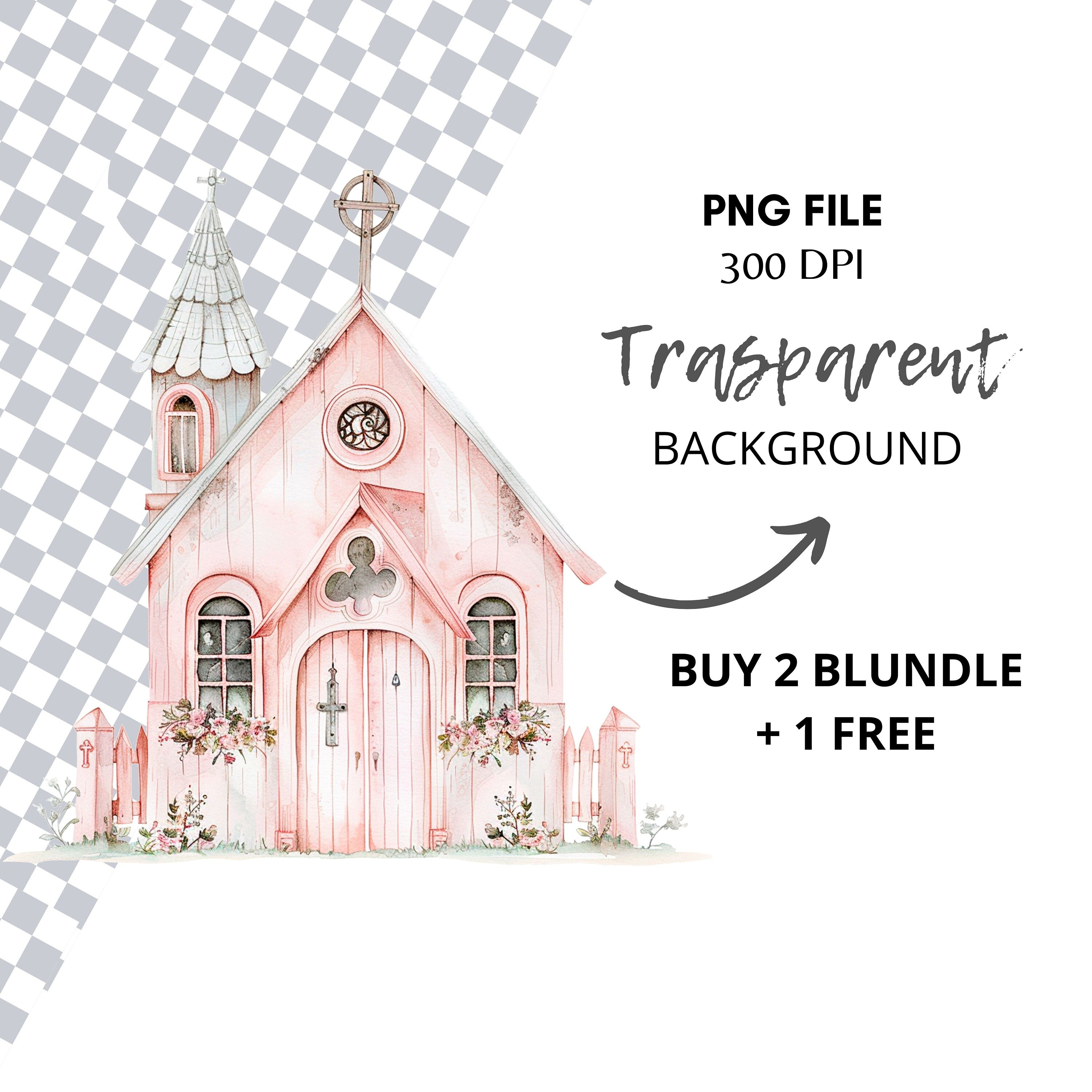 Pink Church Clipart Png,bundle 17 High Quality,watercolor Pink Pray ...