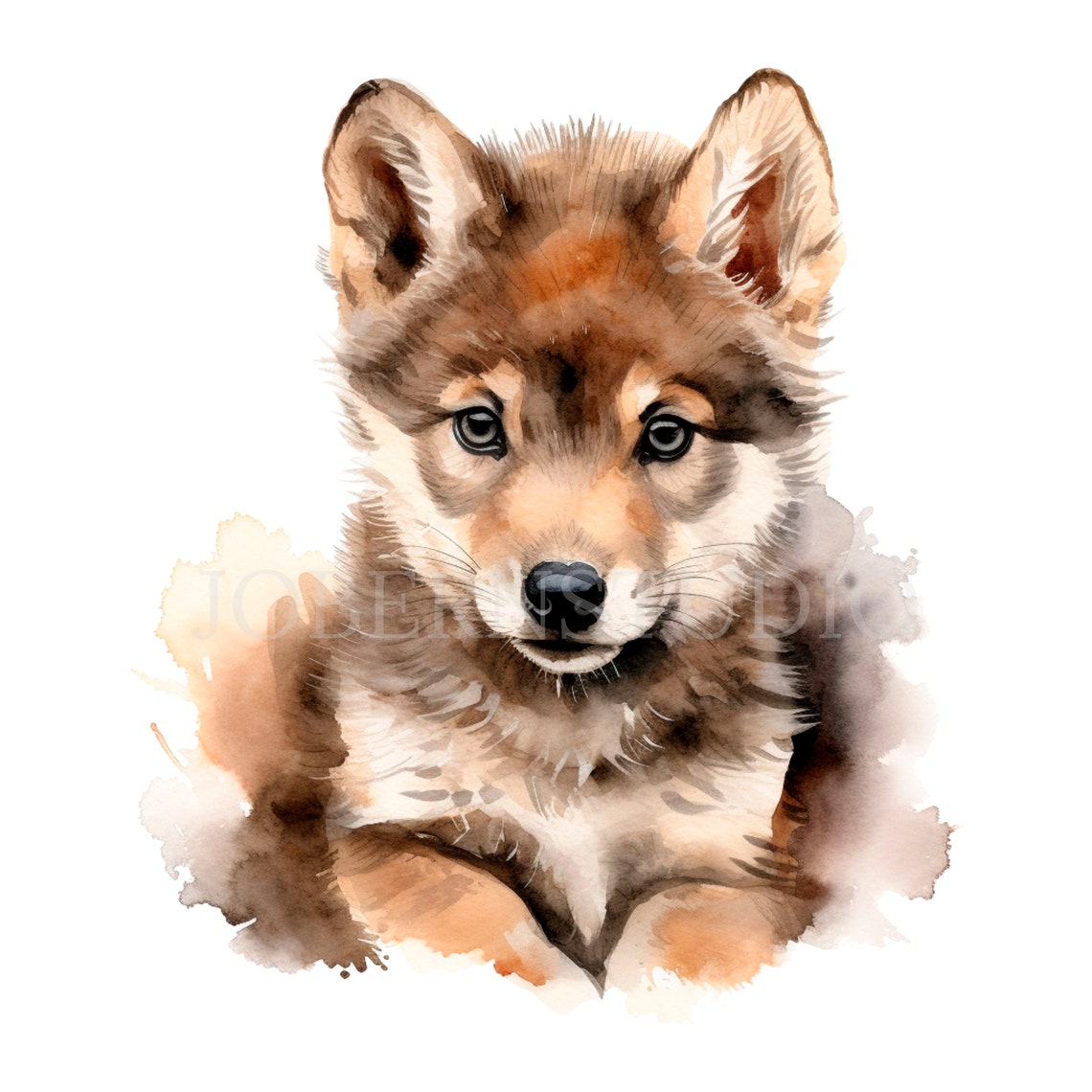 Baby Wolf Clipart Png,bundle 15 High Quality Jpg,digital Download ...