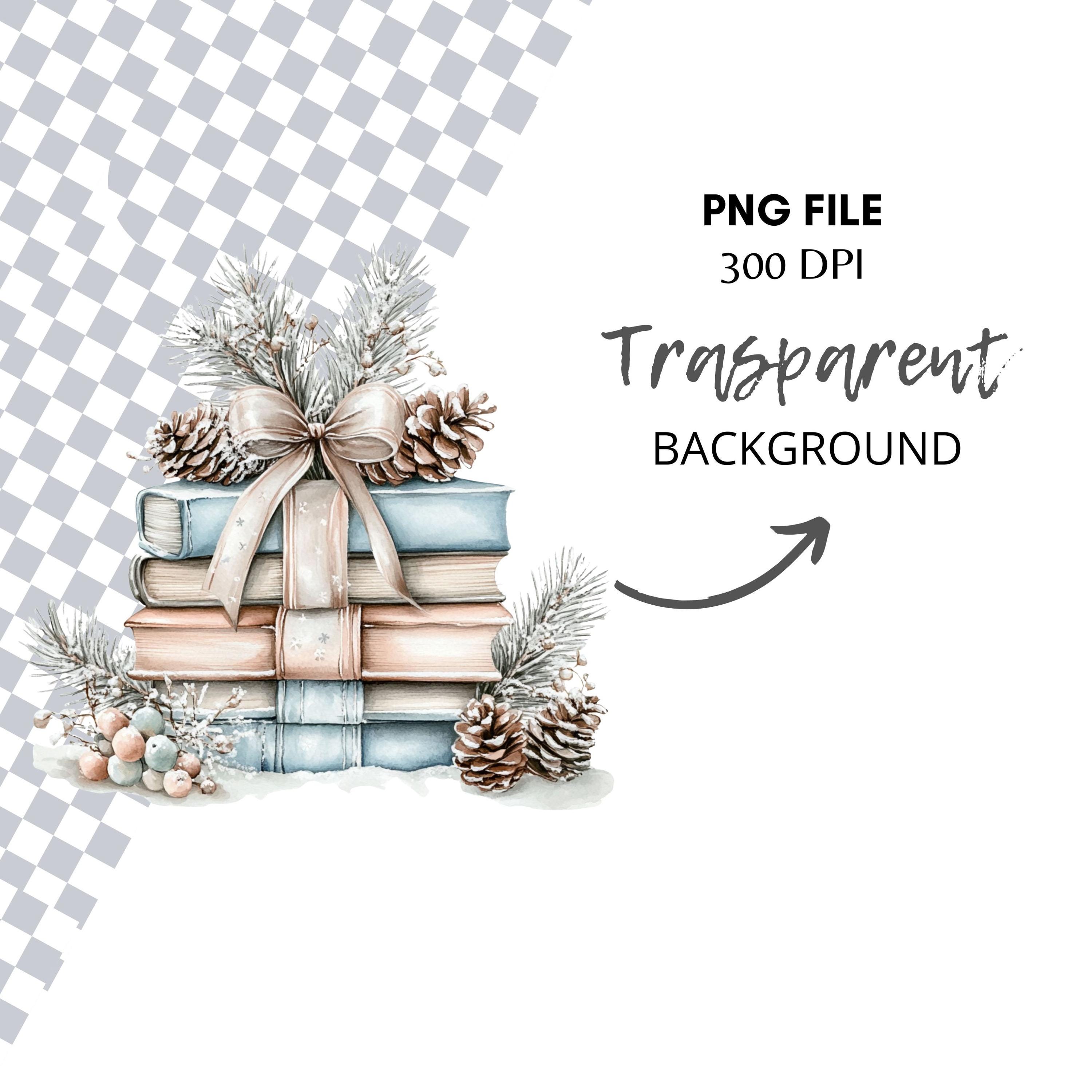 Cozy Winter Books Clipart PNG | Bundle 8 High Quality | Watercolor ...
