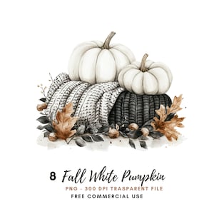 Fall Autumn Pumpkin Clipart PNG Bundle 8 High Quality Png,watercolor ...