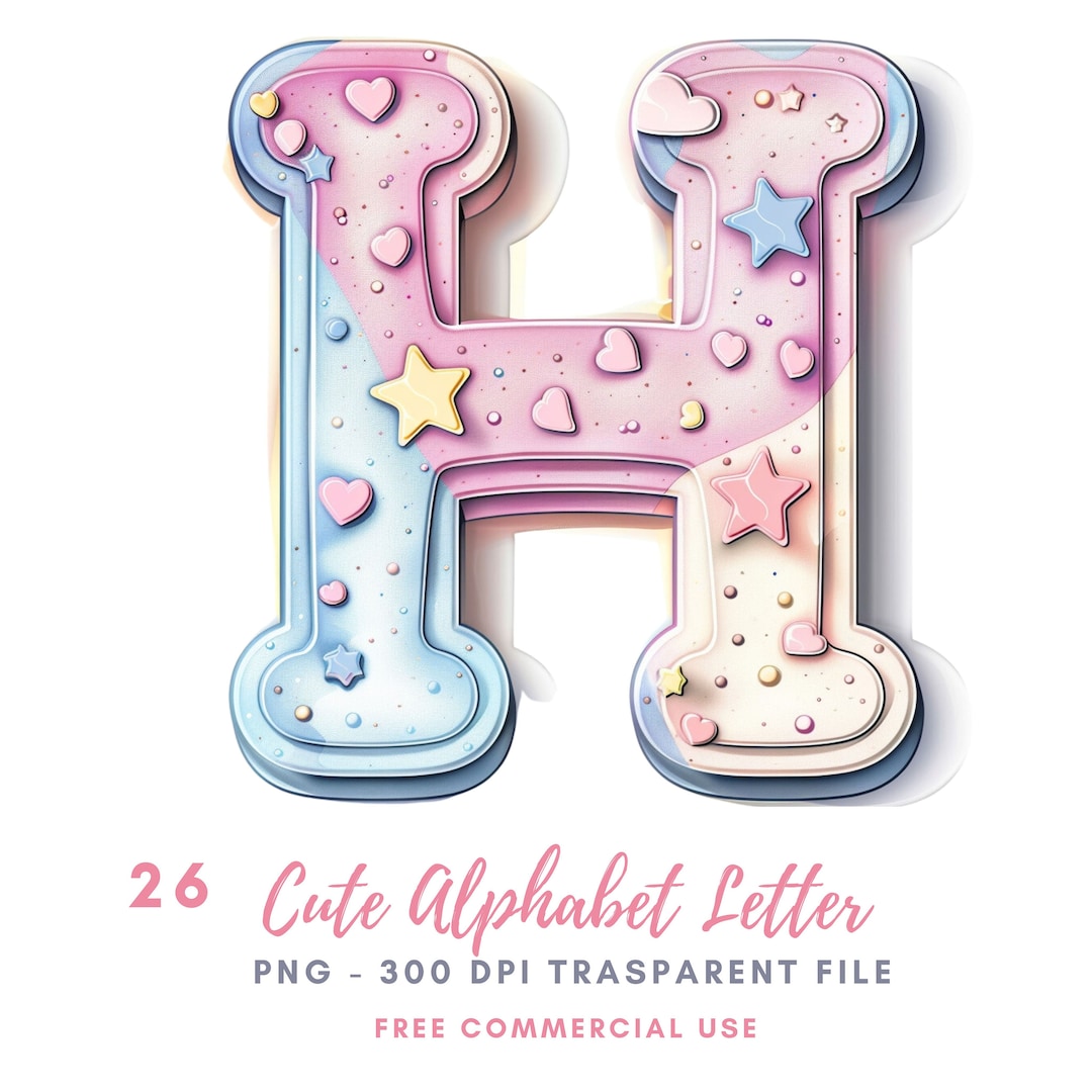 Cute Alphabet Letter Clipart Bundle 26 High Quality Png,watercolor Baby ...