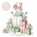 Christmas Snowman Clipart Pngbundle 15 High Quality - Etsy