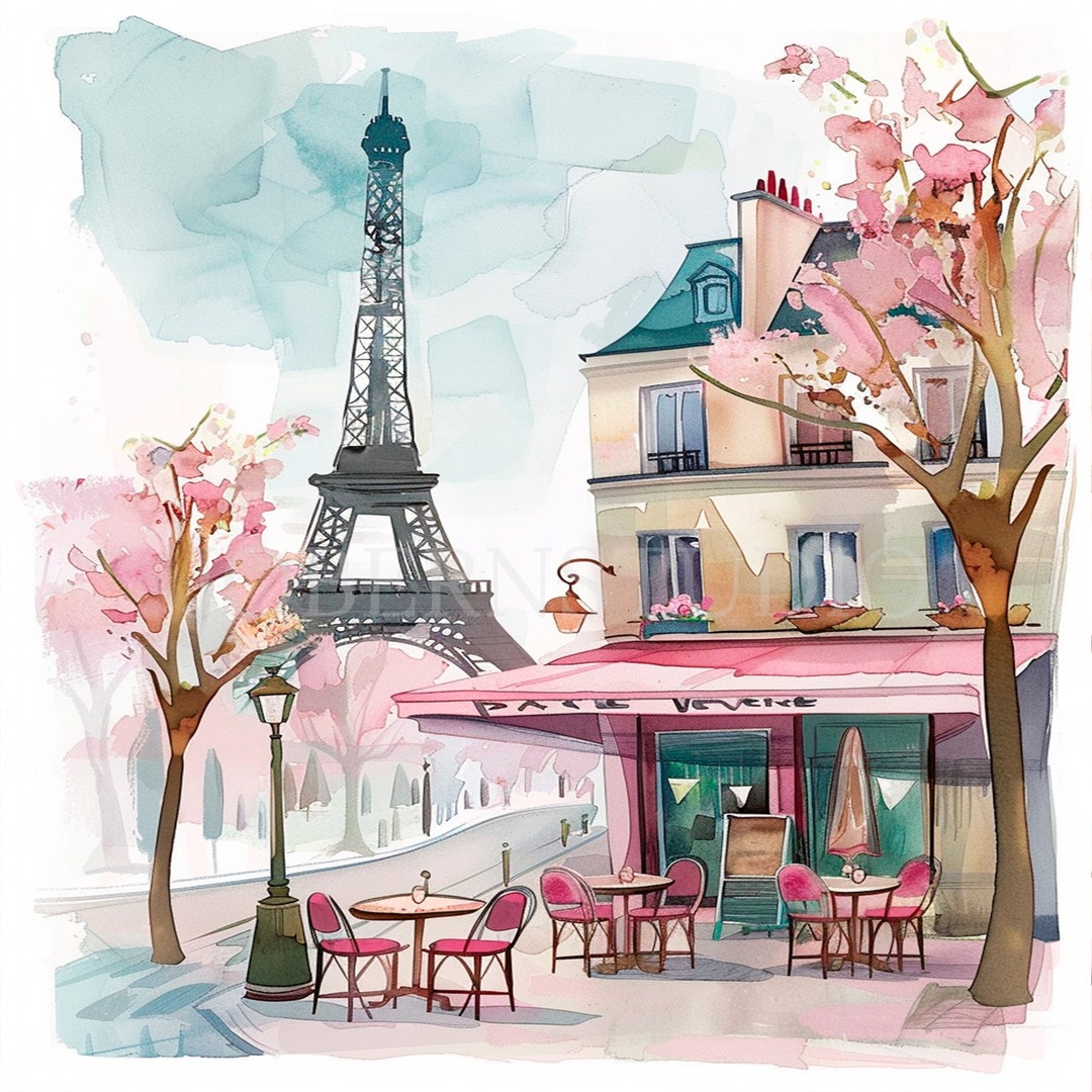 Paris Cityscape Clipart Png,bundle 17 High Quality,watercolor City ...