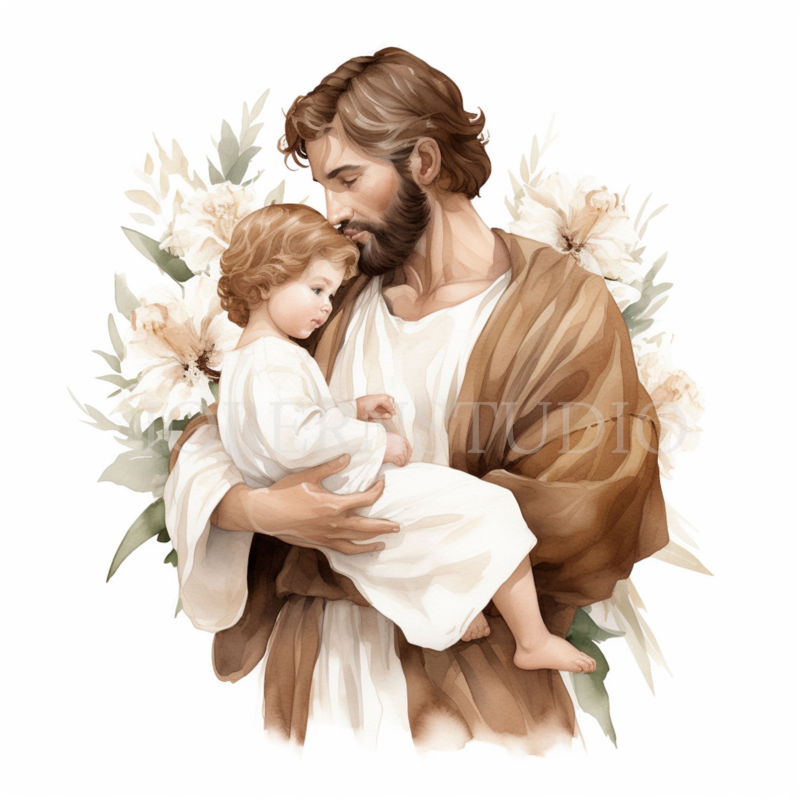 Saint Joseph Clipart Bundle 15 High Quality PNG, Saint Joseph With ...