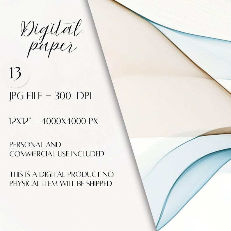 Abstract Digital Paper Pack -13 Soft Color Scrapbook Junk Journal ...