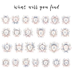 Floral Alphabet Letter Clipart Bundle 26 High Quality PNG, Watercolor ...