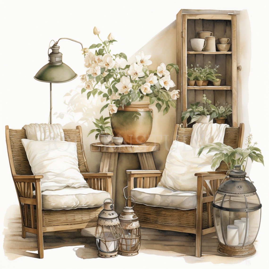 Living Room Clipart Bundle 15 High Quality Png,cottage Home Decor ...