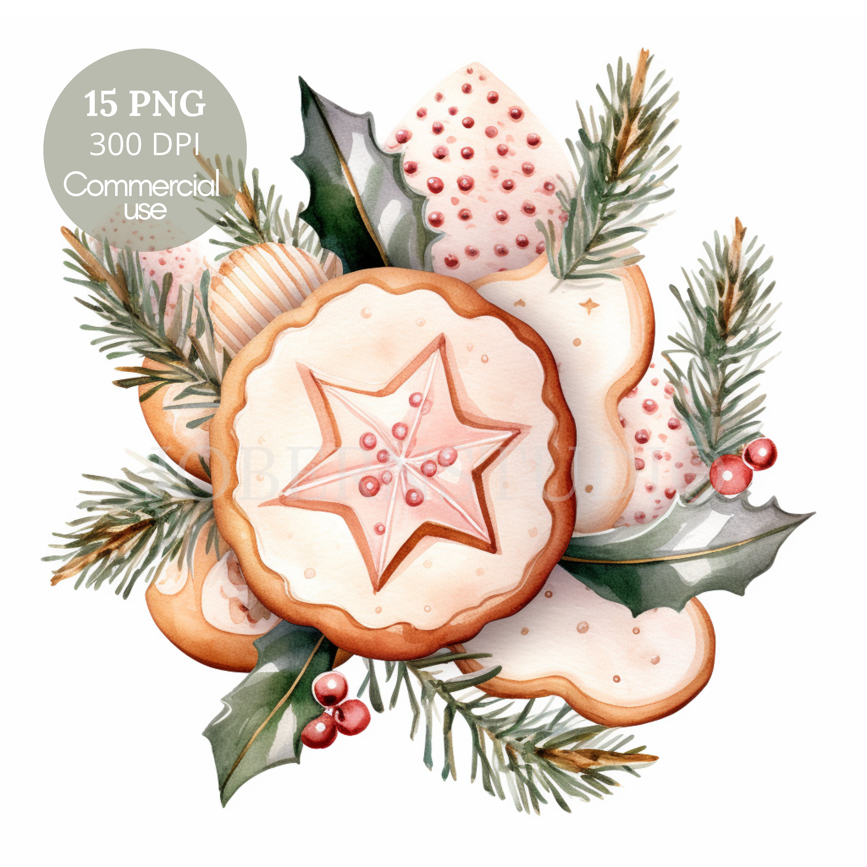 Christmas Cookies Clipart Bundle 15 High Quality - Etsy
