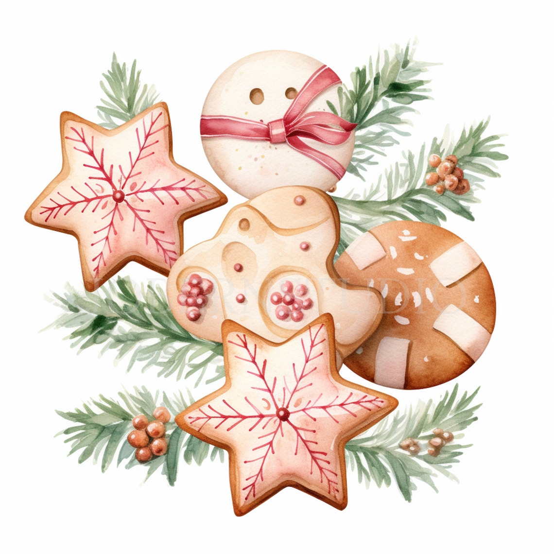 Christmas Cookies Clipart Bundle 15 High Quality - Etsy