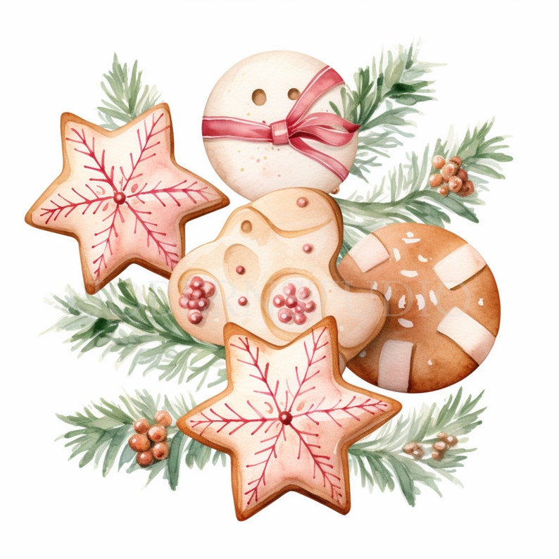 Christmas Cookies Clipart Bundle 15 High Quality - Etsy
