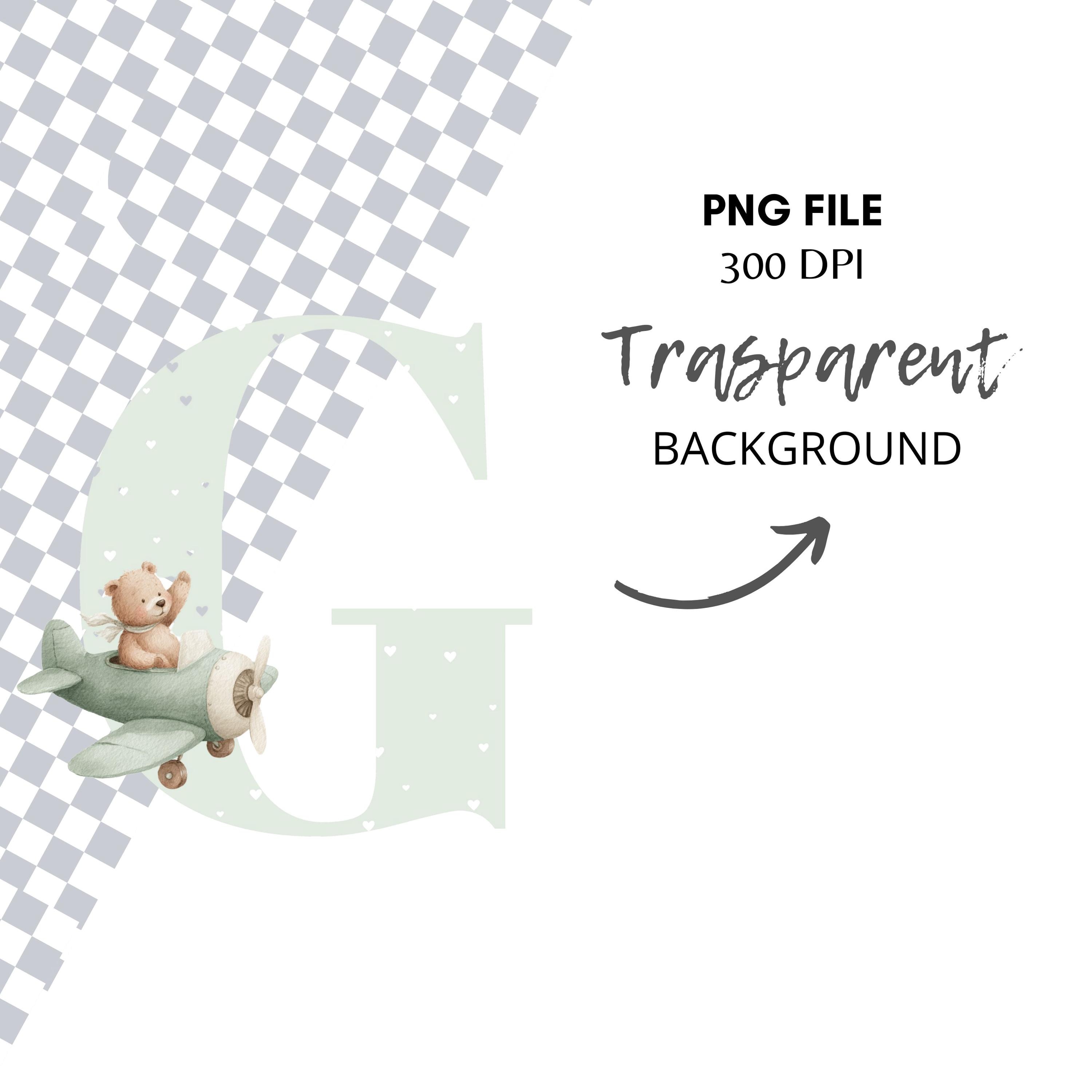 Nursery Green Alphabet Letter Clipart Bundle 26 High Quality PNG ...