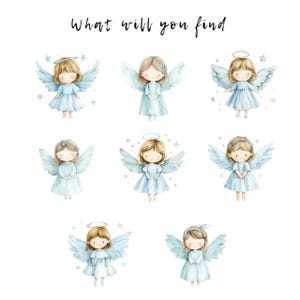 Guardian Angel Clipart PNG Bundle 8 High Quality Png,watercolor Blue ...
