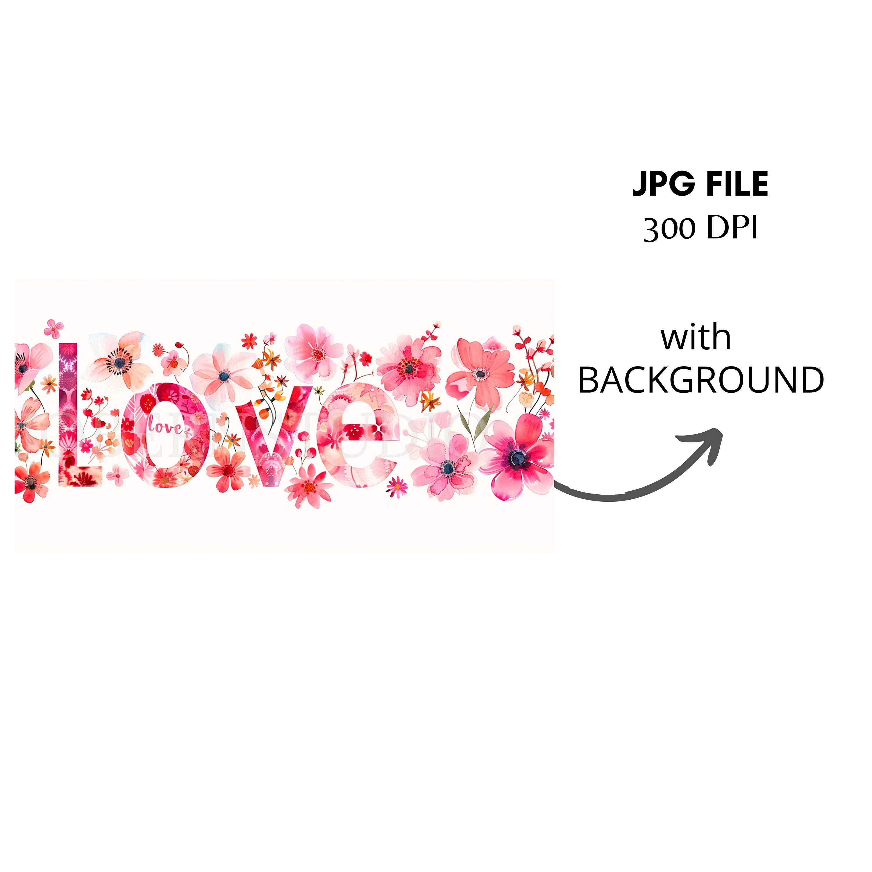 Love Flower Border Clipart Bundle 12 High Quality Png,watercolor Floral ...