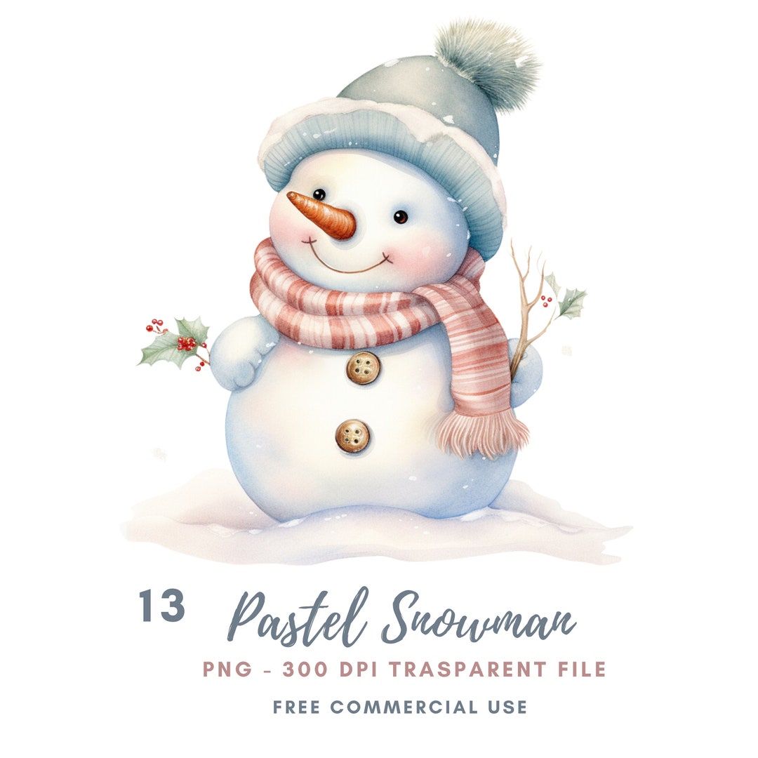 Watercolor Christmas Snowman Clipart Png,bundle 11 High Quality ,cutep ...