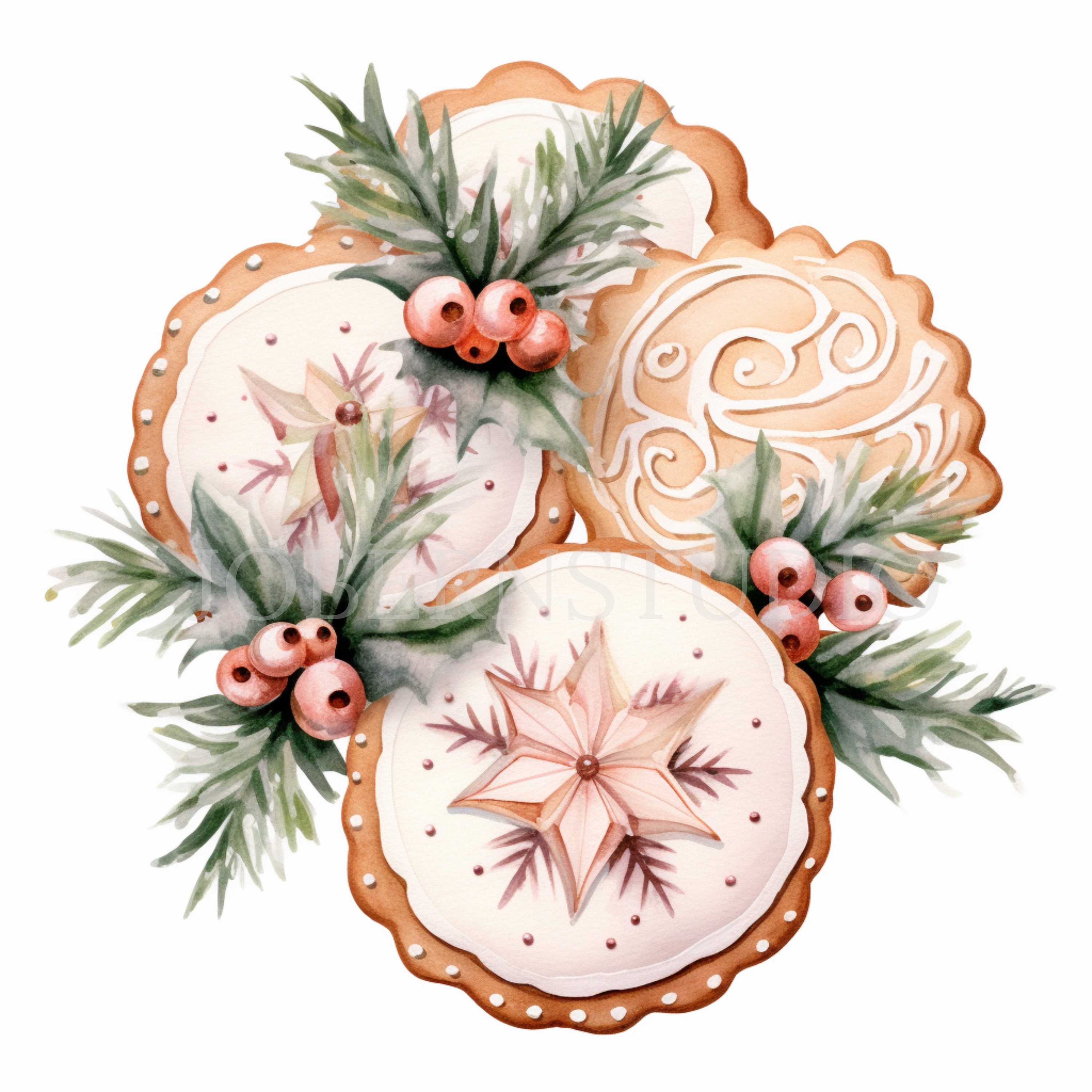 Christmas Cookies Clipart Bundle 15 High Quality - Etsy