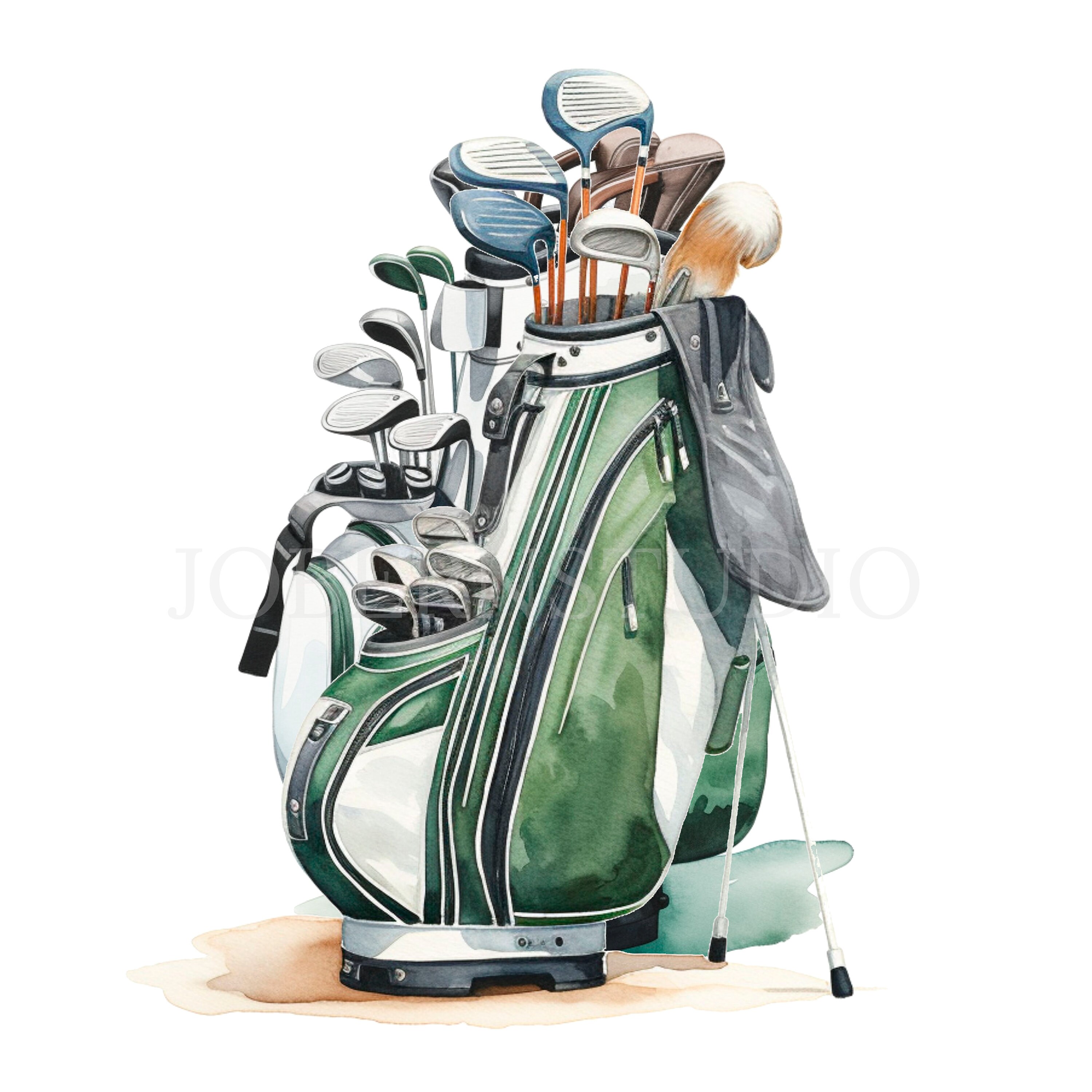 Golf Clipart Png,bundle 30 High Quality, Watercolor Sport Golf Digital ...