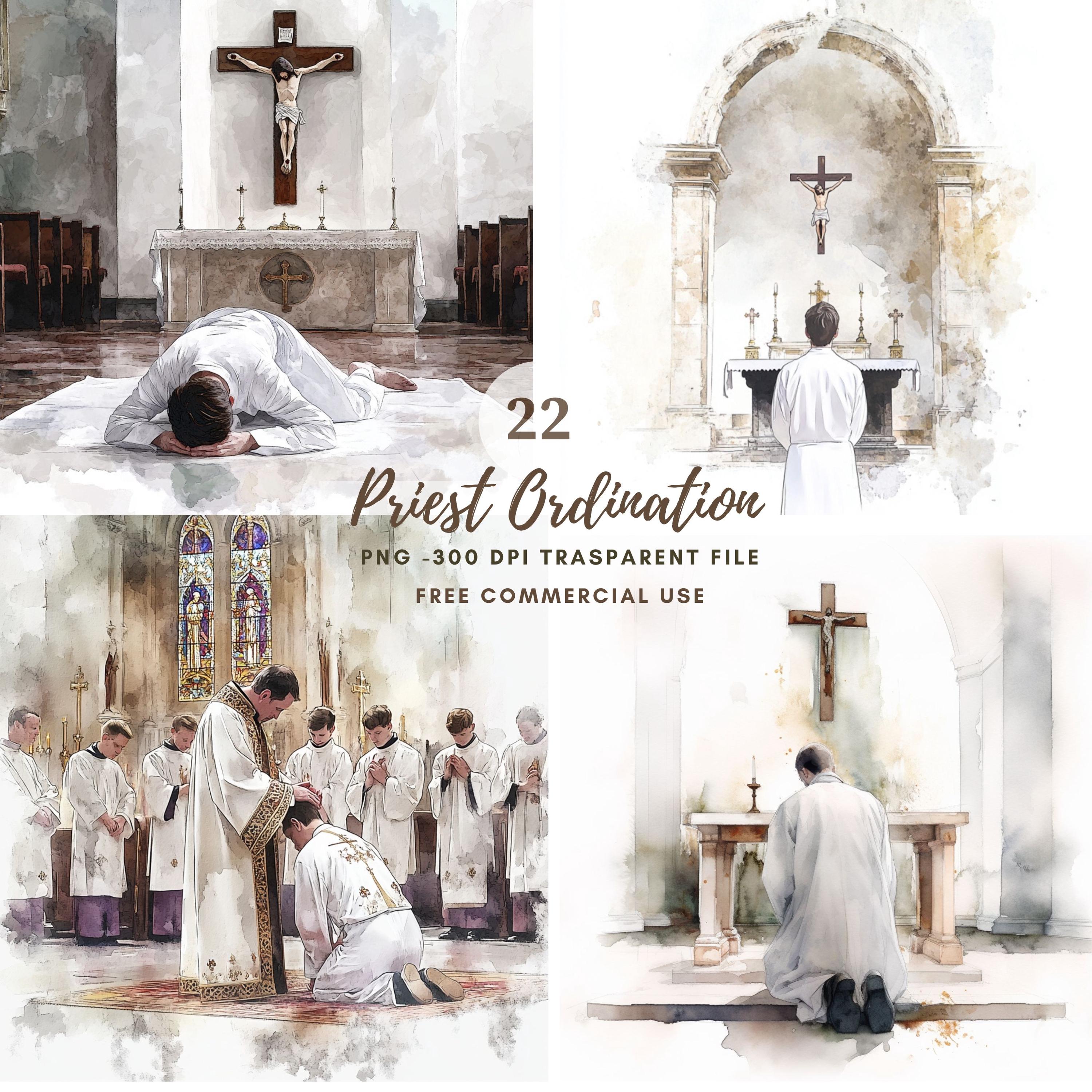 Priest Ordination Clipart Png,bundle 22 High Quality, Watercolor ...