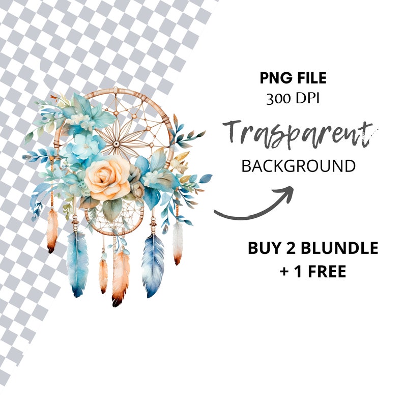 Boho Flower Clipart Bundle 10 High Quality Png,watercolor Floral ...