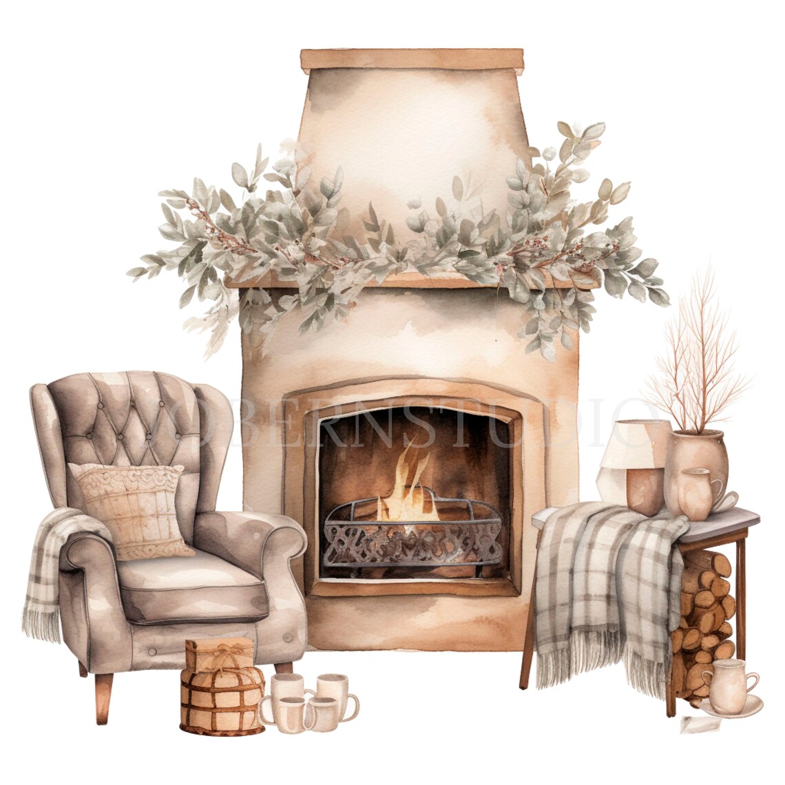 Cozy Winter Clipart Png,bundle 30 High Quality Jpg,digital Download ...
