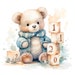 Blue Teddy Bear Clipart Pngbundle 15 High Quality Jpgdigital - Etsy