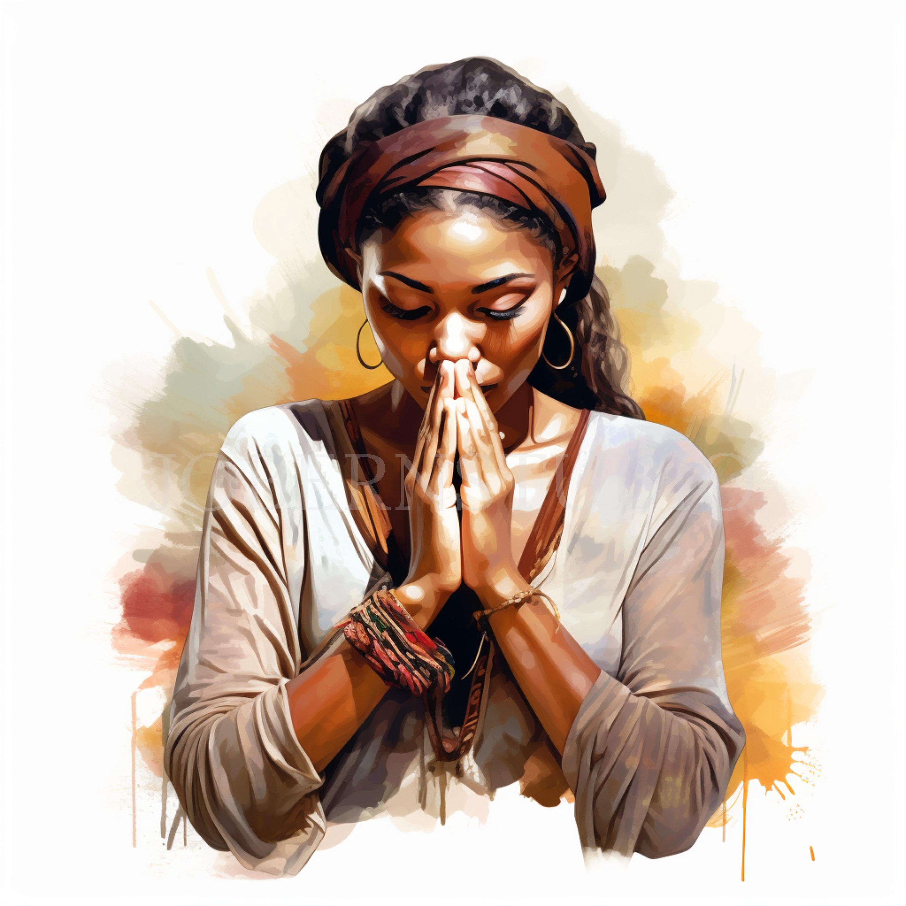 Black Woman Praying Clipart Png,bundle 15 High Quality Jpg,digital ...